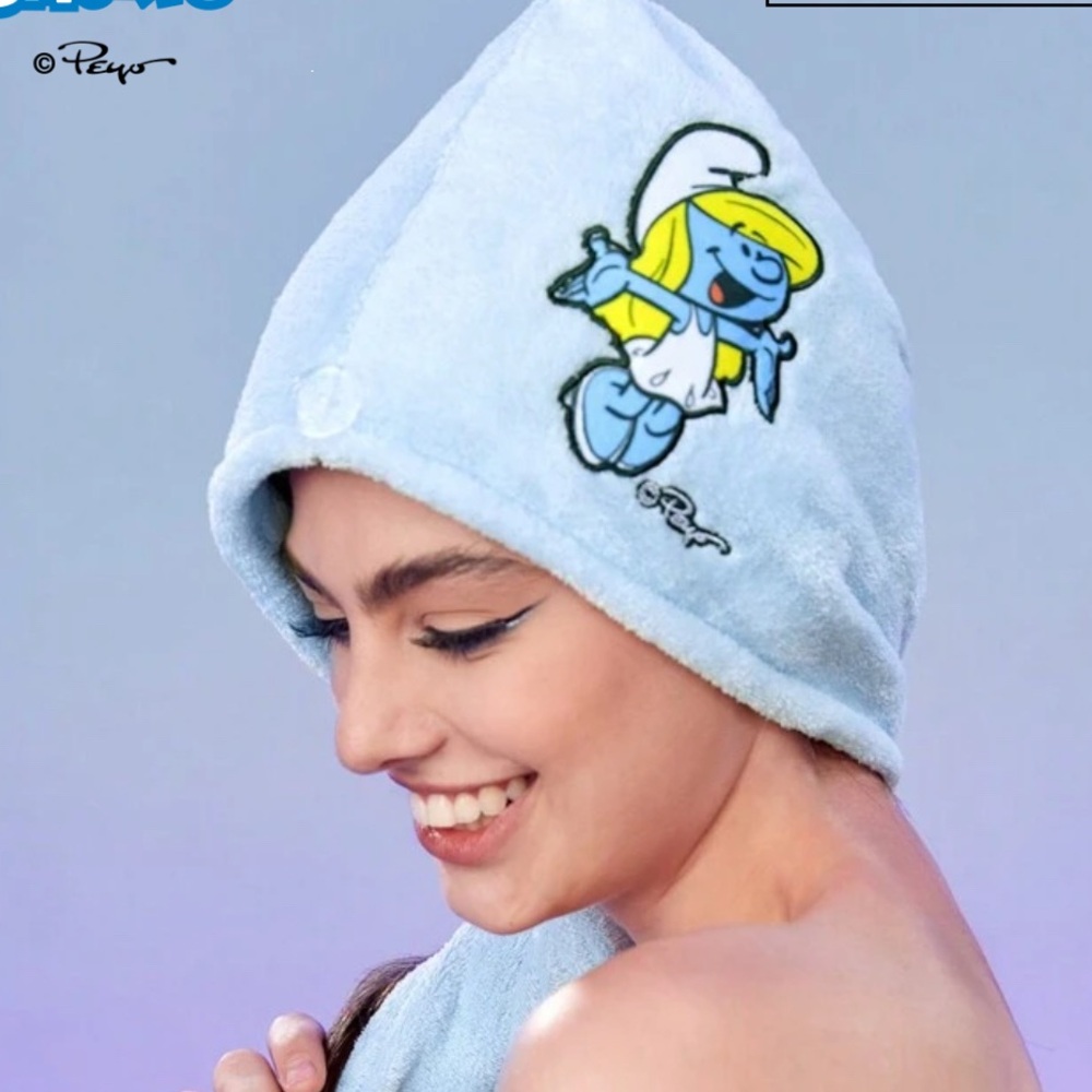 Smurfette Rhinestone Hair Towel Wrap. - Gem